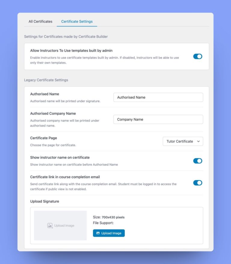 Documention | Certificate
