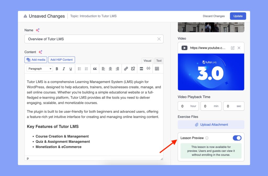 Documention | Course Preview
