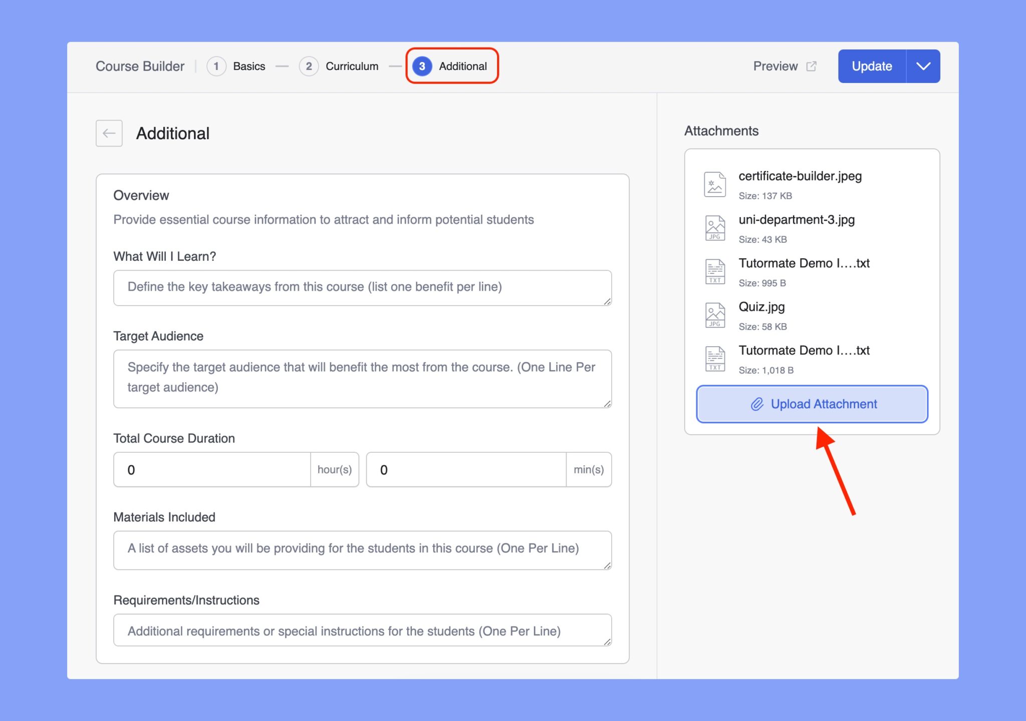 Documention | Course Attachments