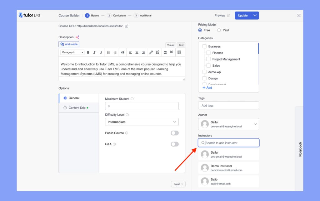 Documention | Multi Instructors