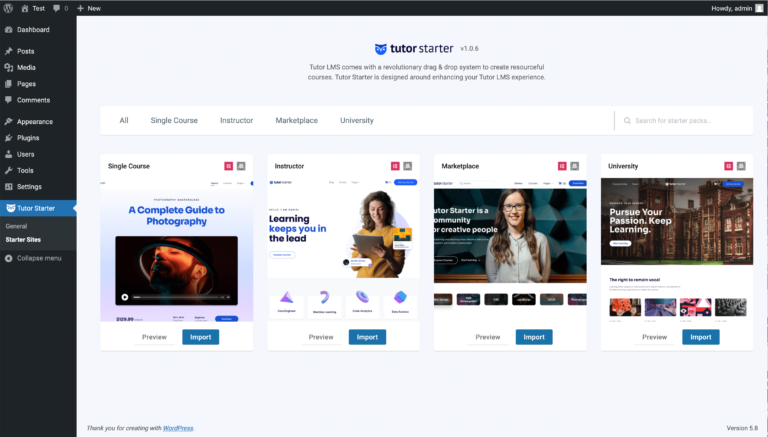 Documention | Starter Sites