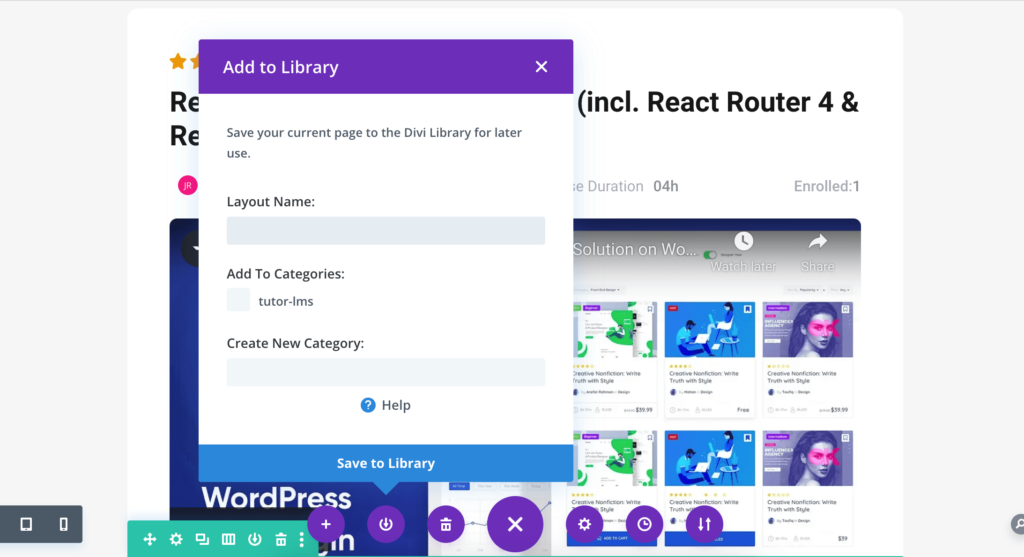 Documention | Create a Divi Template for Tutor LMS Course