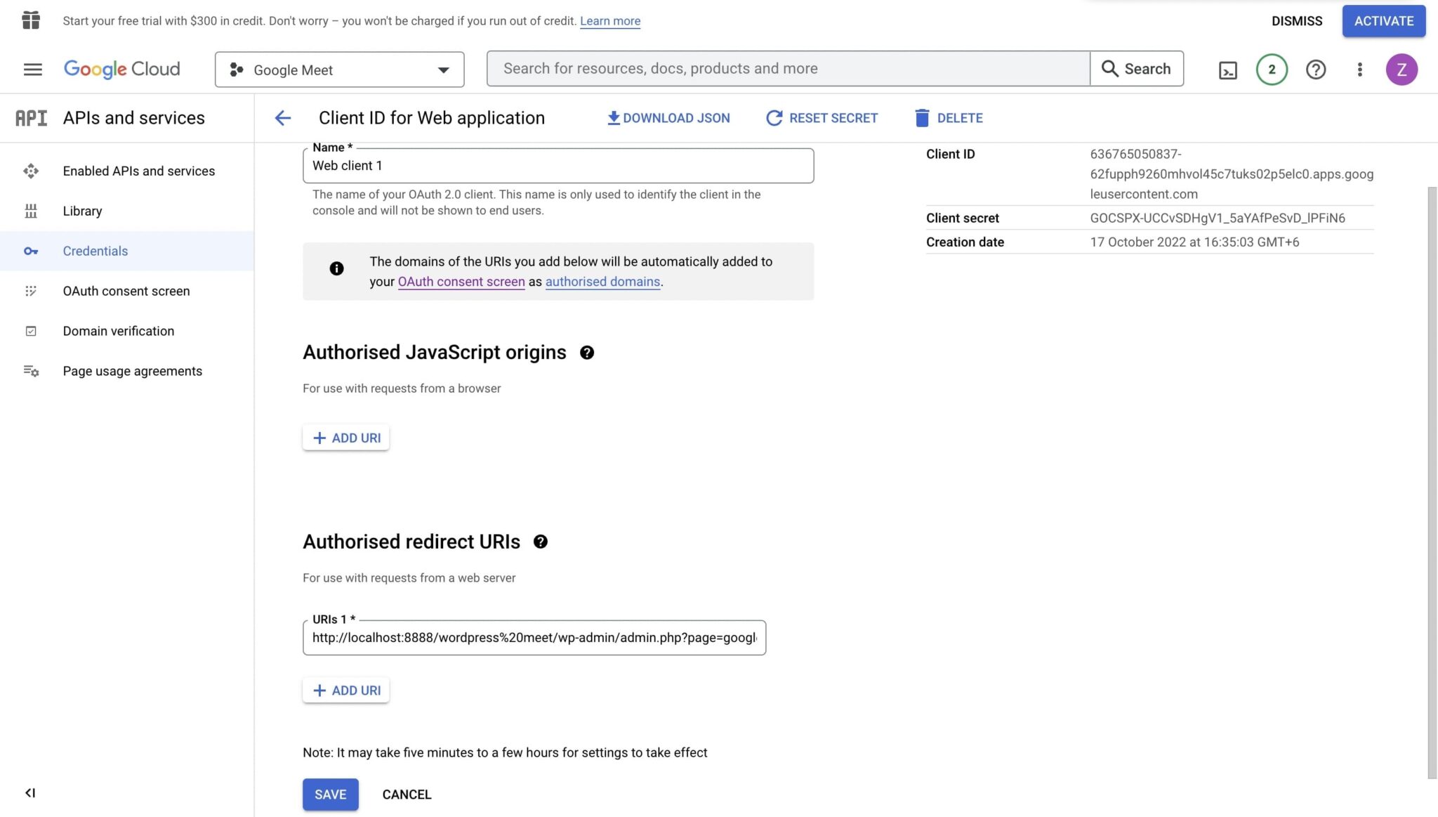 Documention | Google Meet Integration
