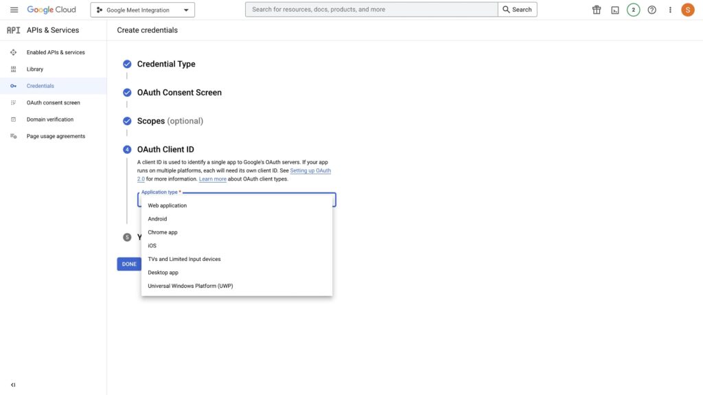 Documention | Google Meet Integration