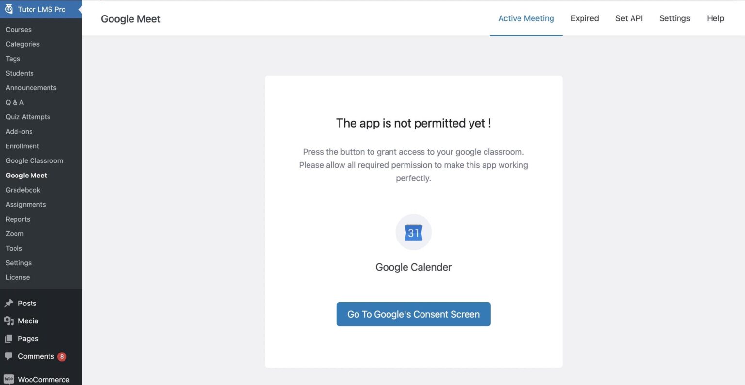 Documention | Google Meet Integration