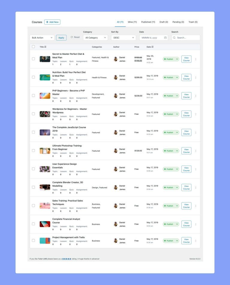 Documention | Courses