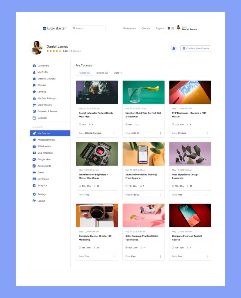 Documention | Frontend Dashboard (Instructor/Admin)