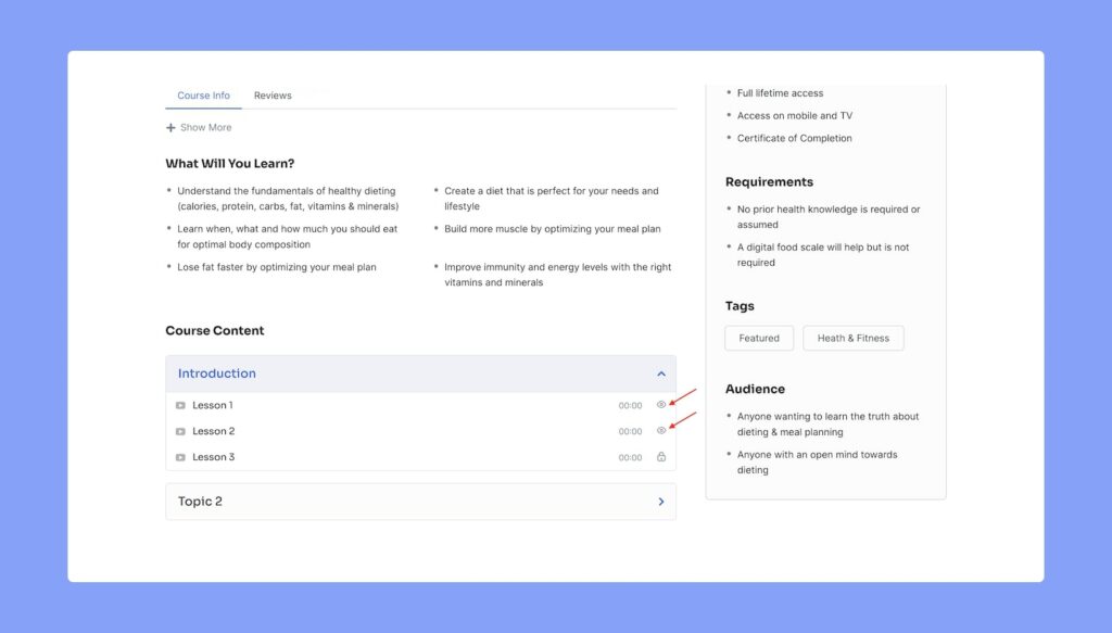 Documention | Course Preview