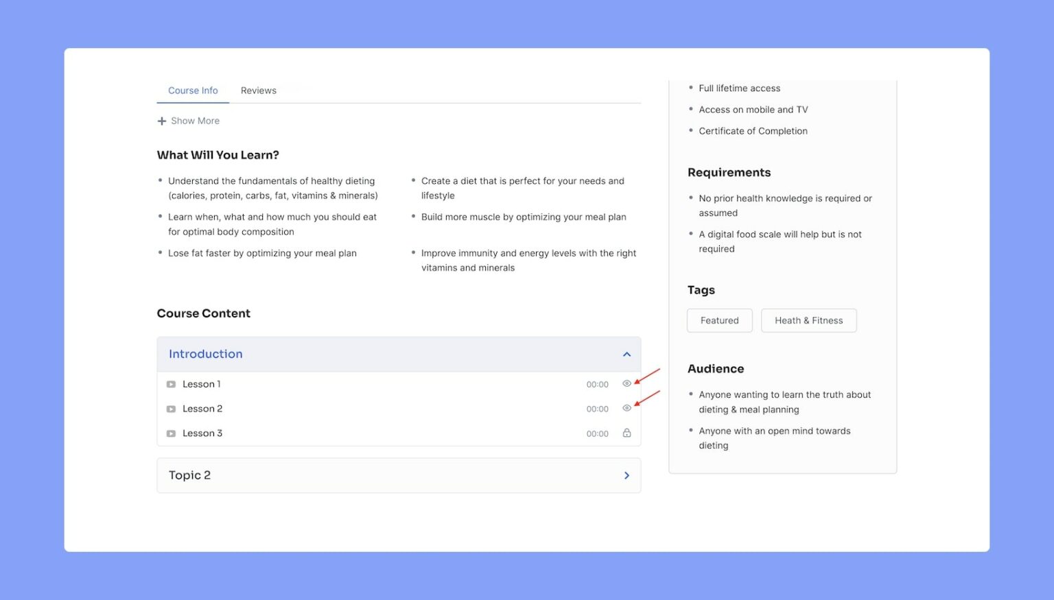 Documention | Course Preview