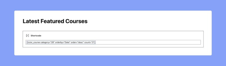 Documention | Shortcodes