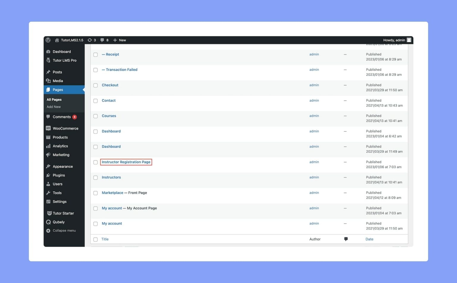 Documention | Instructor Signup
