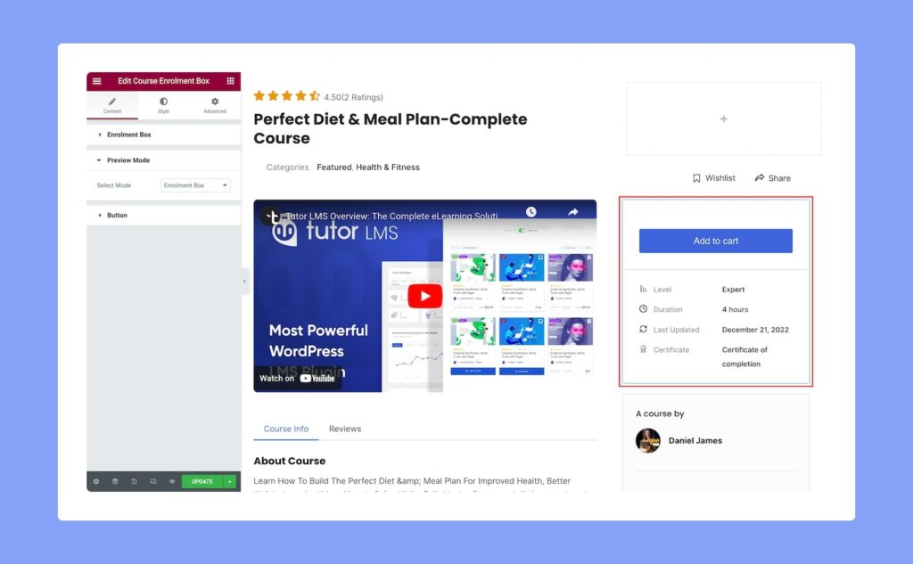 Documention | Course Enrolment Box
