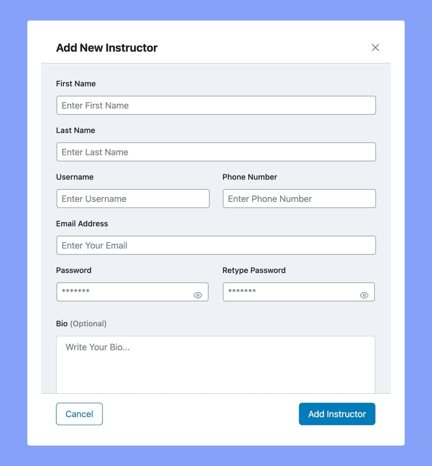 Documention | Instructors