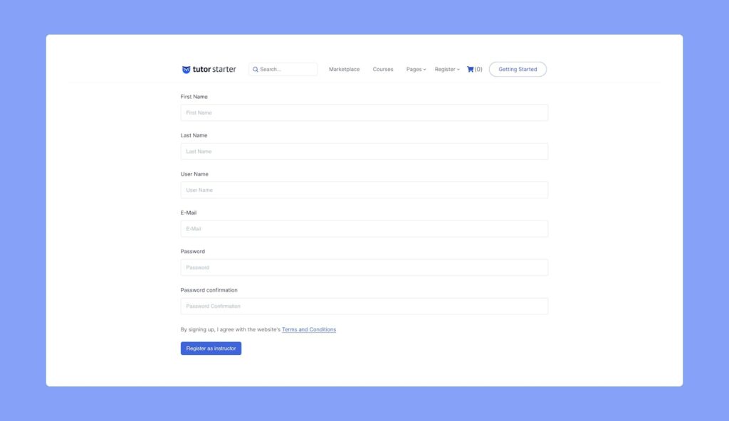 Documention | Instructor Signup