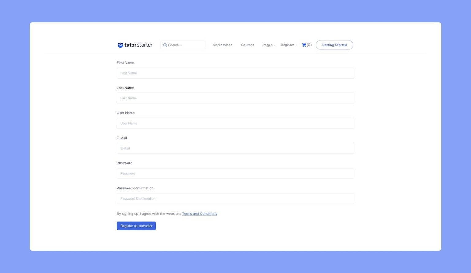 Documention | Instructor Signup