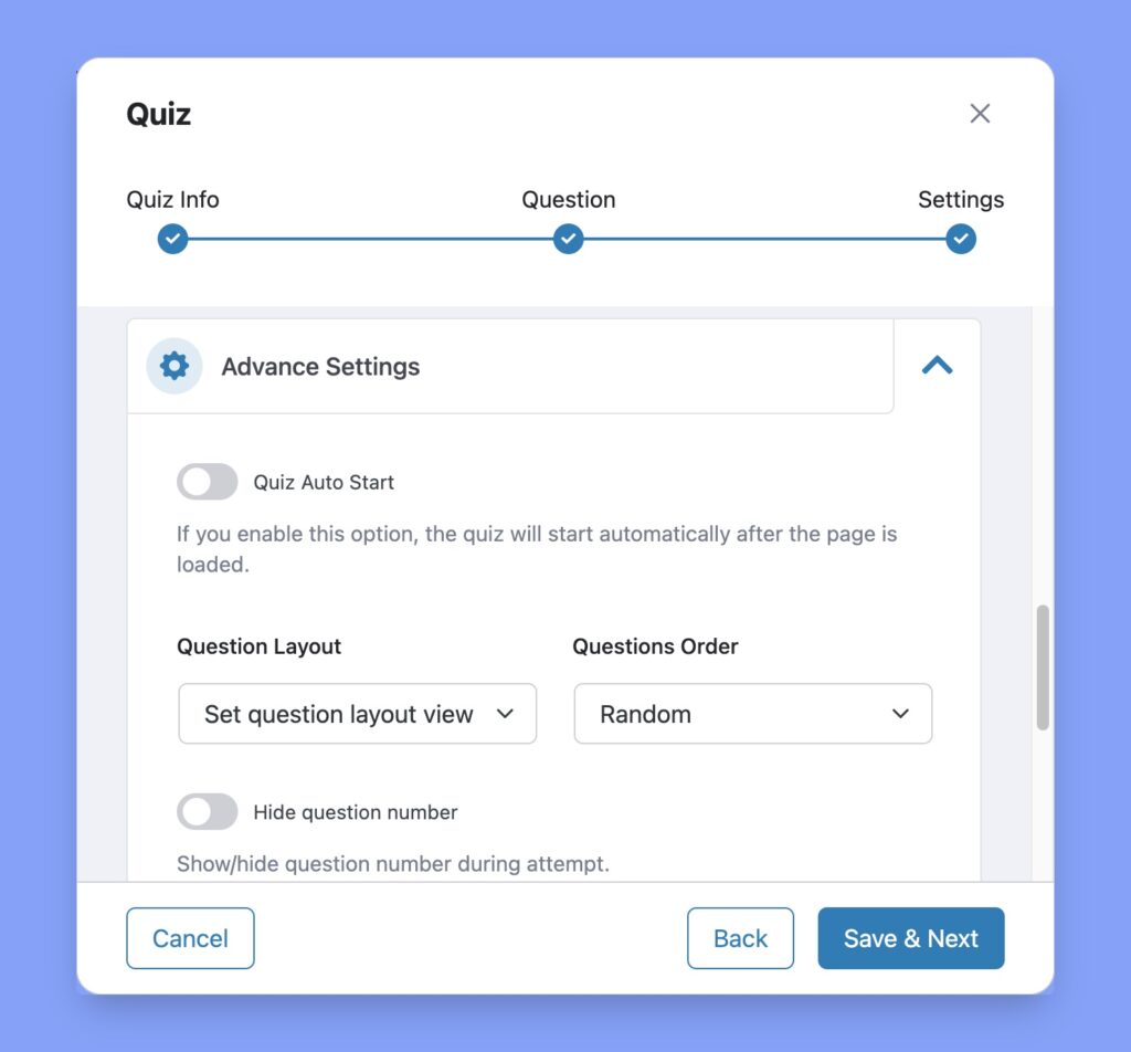 Documention | Quiz Builder
