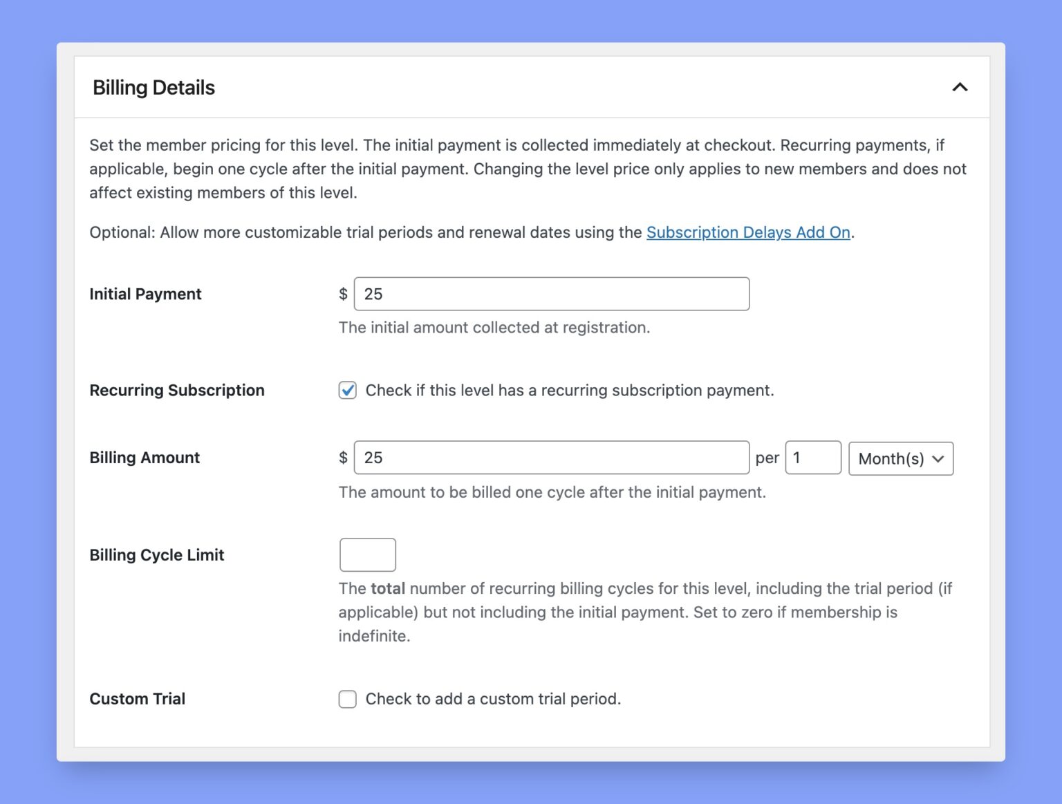 Documention | Paid Memberships Pro