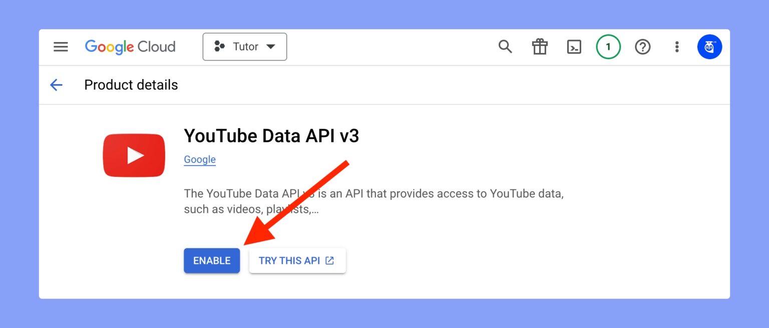 Documention | Get YouTube API Key