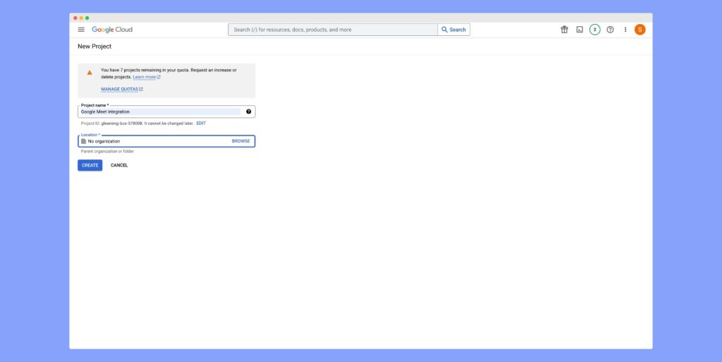Documention | Google Meet Integration