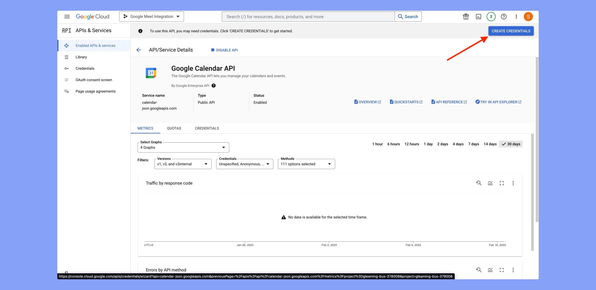 Documention | Google Meet Integration