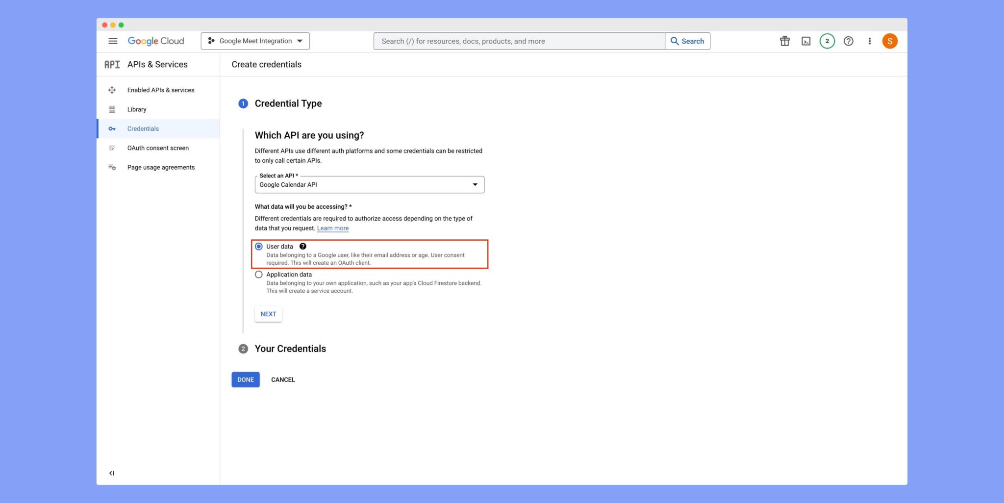 Documention | Google Meet Integration