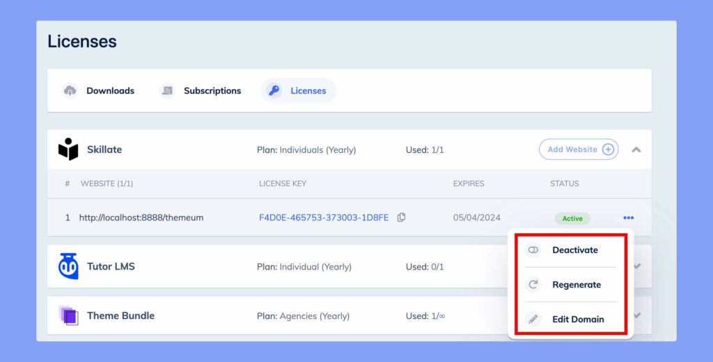 Documention | License Activation