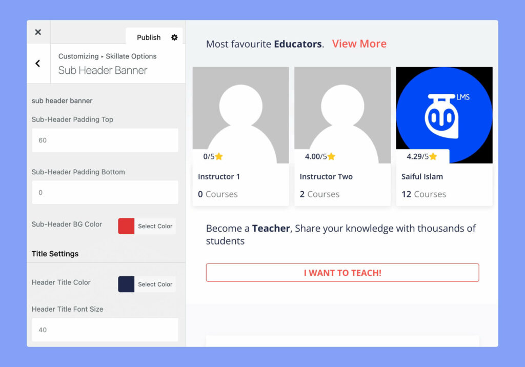 Documention | Customizing Skillate Theme
