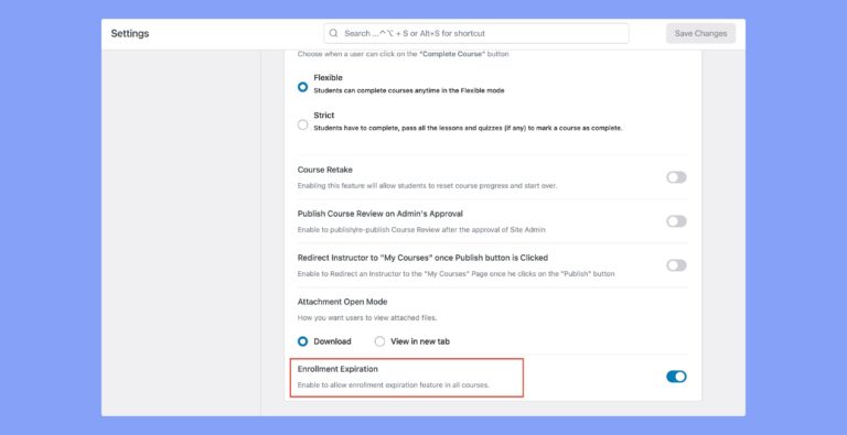 Documention | How to Set Enrollment Expiration to a Course