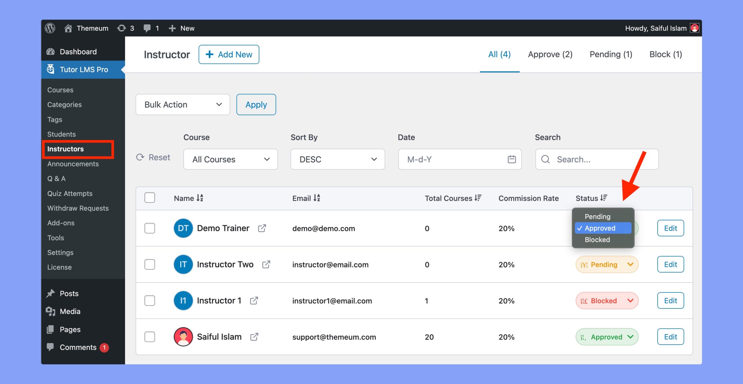 Documention | Instructors