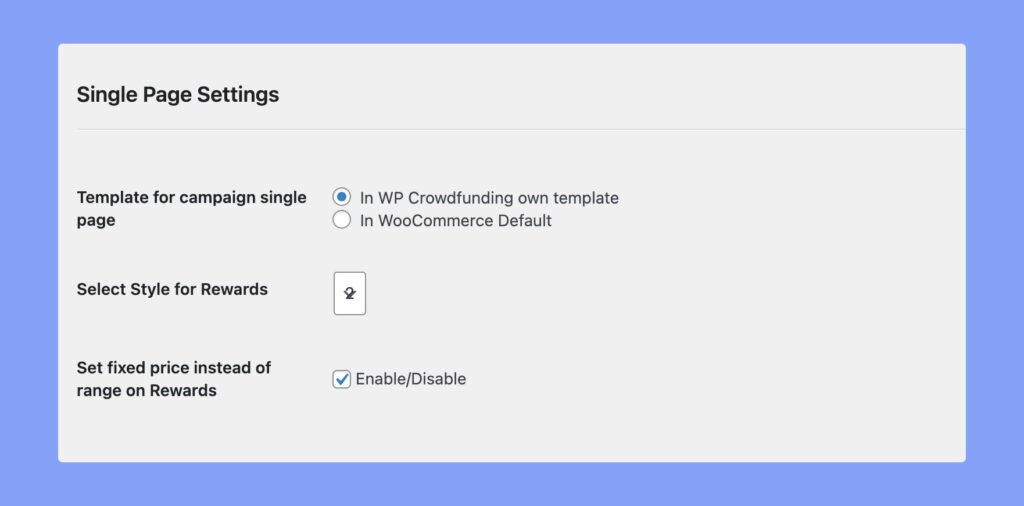 Documention | Settings