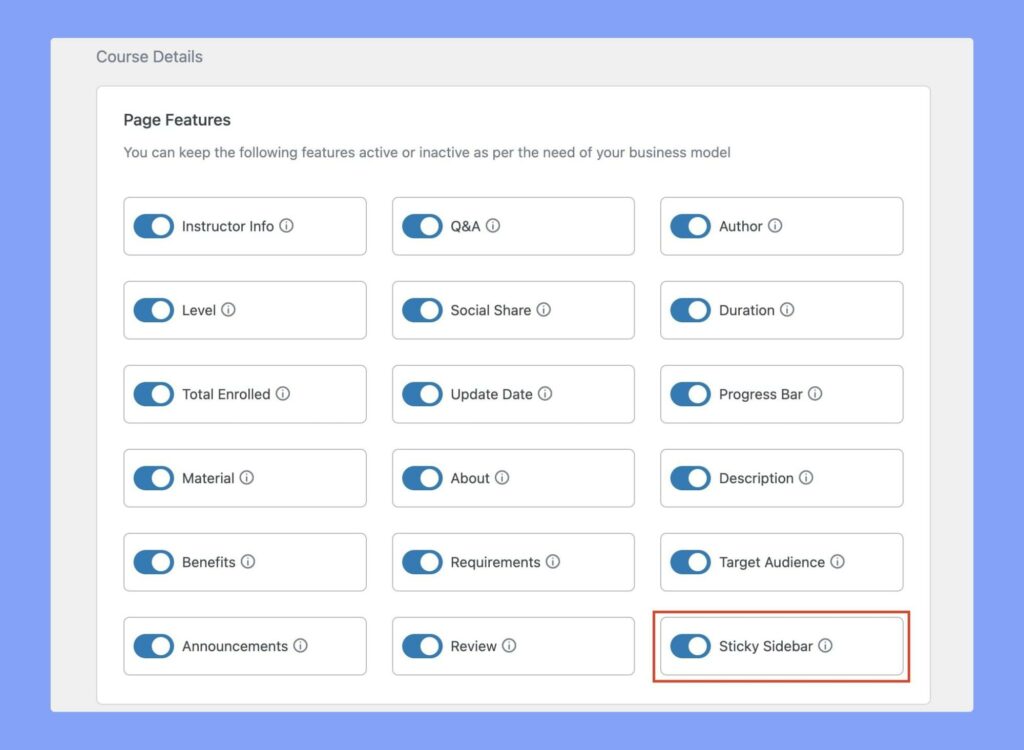 Documention | Make Sidebar Sticky for Course Details Page Documention | Make Sidebar Sticky for Course Details Page