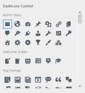 Documention | Dashicons