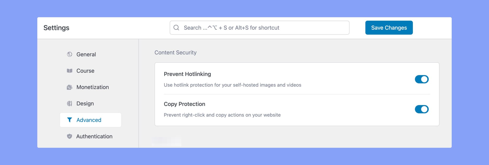 Documention | Advanced