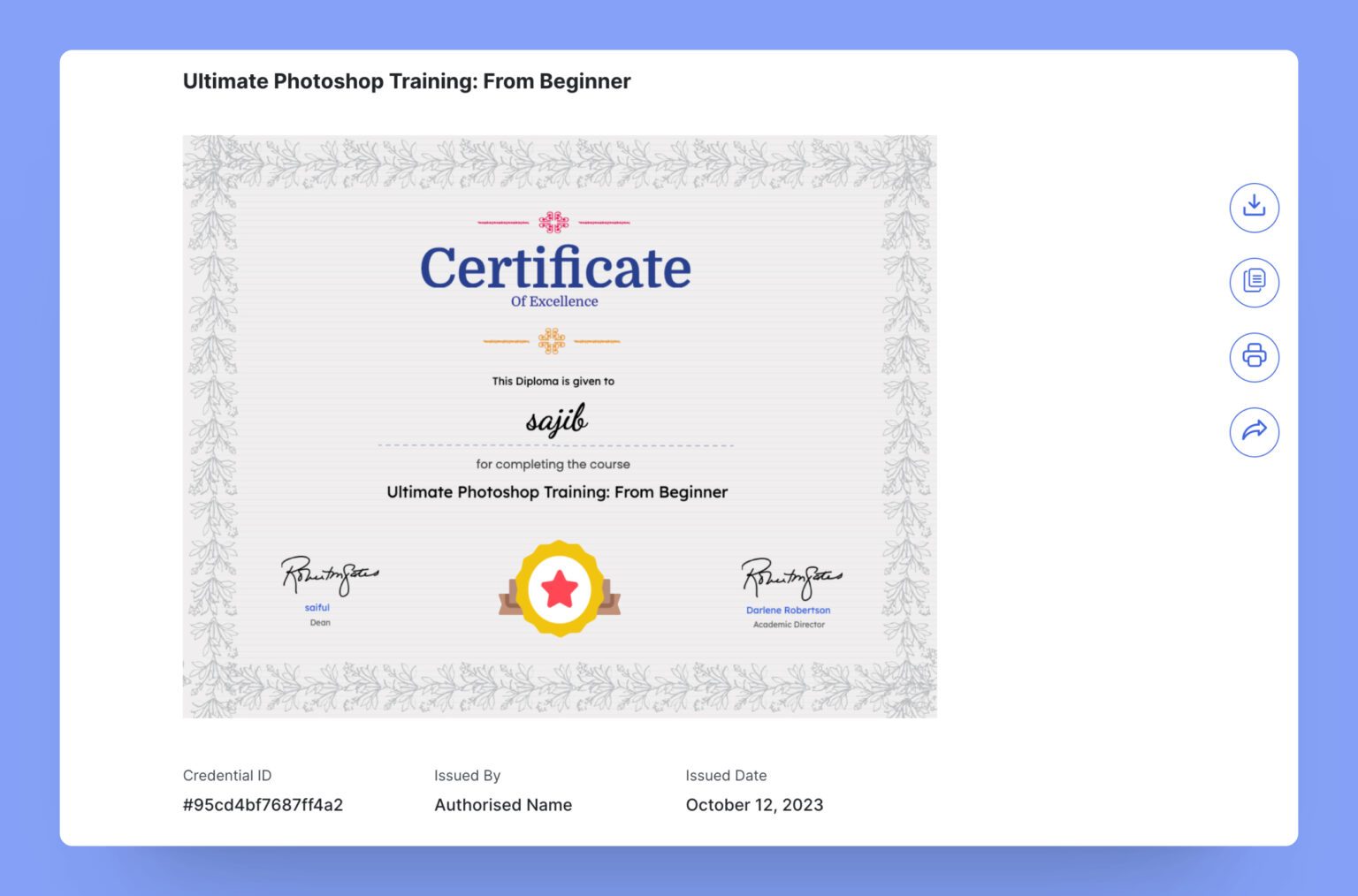 Documention | Certificate