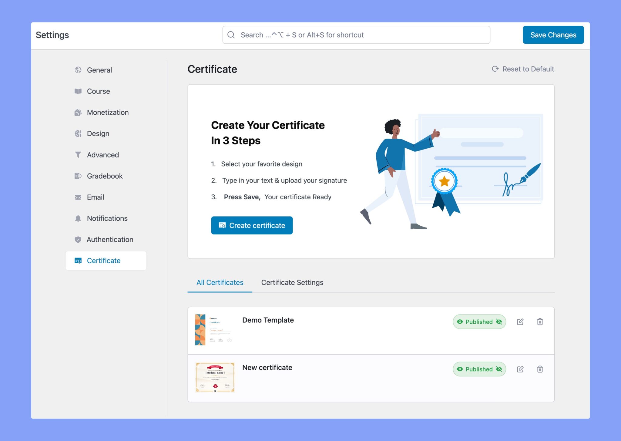 Documention | Tutor LMS Certificate Builder