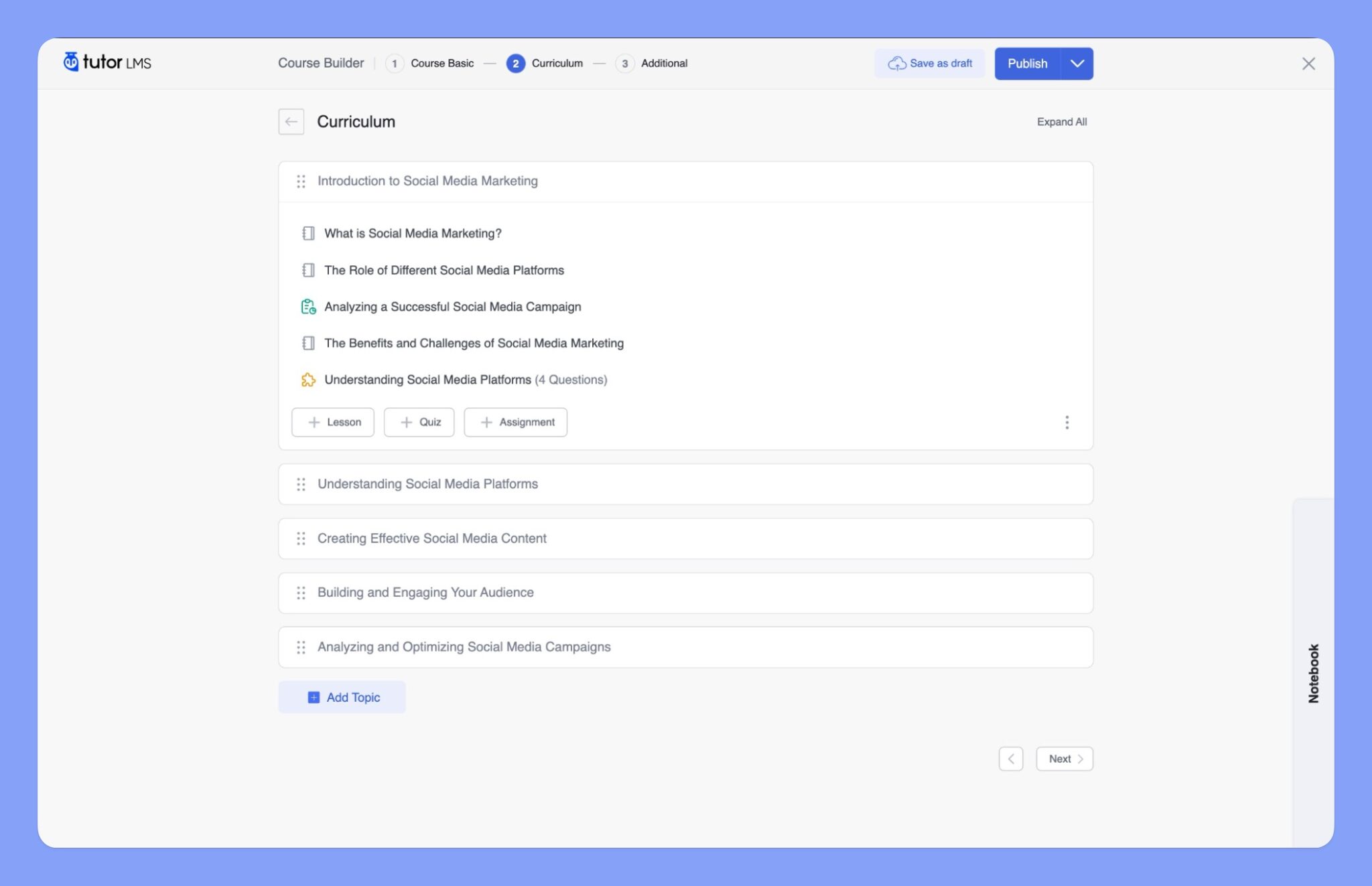 Documention | Curriculum