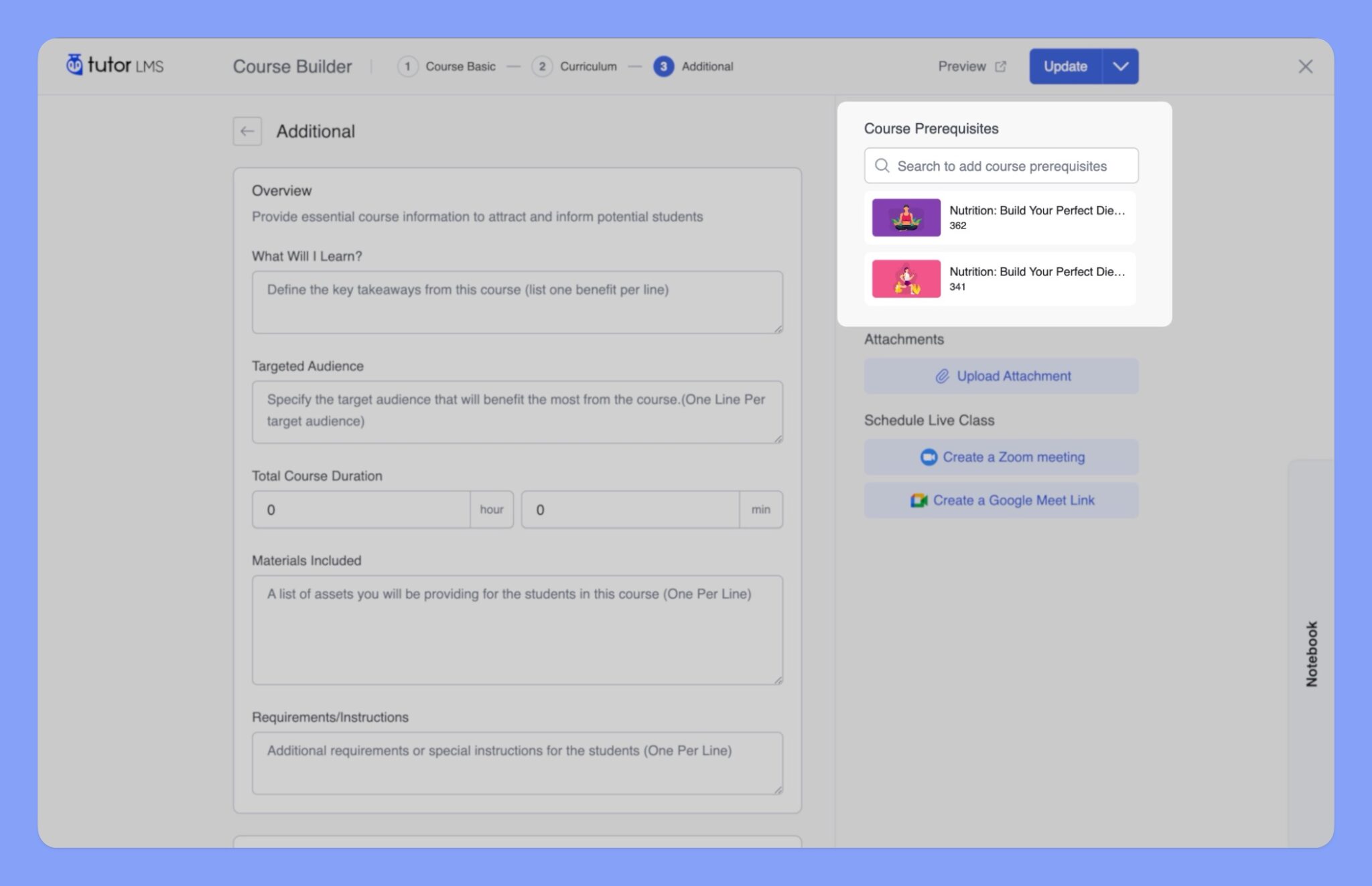 Documention | Additional Settings