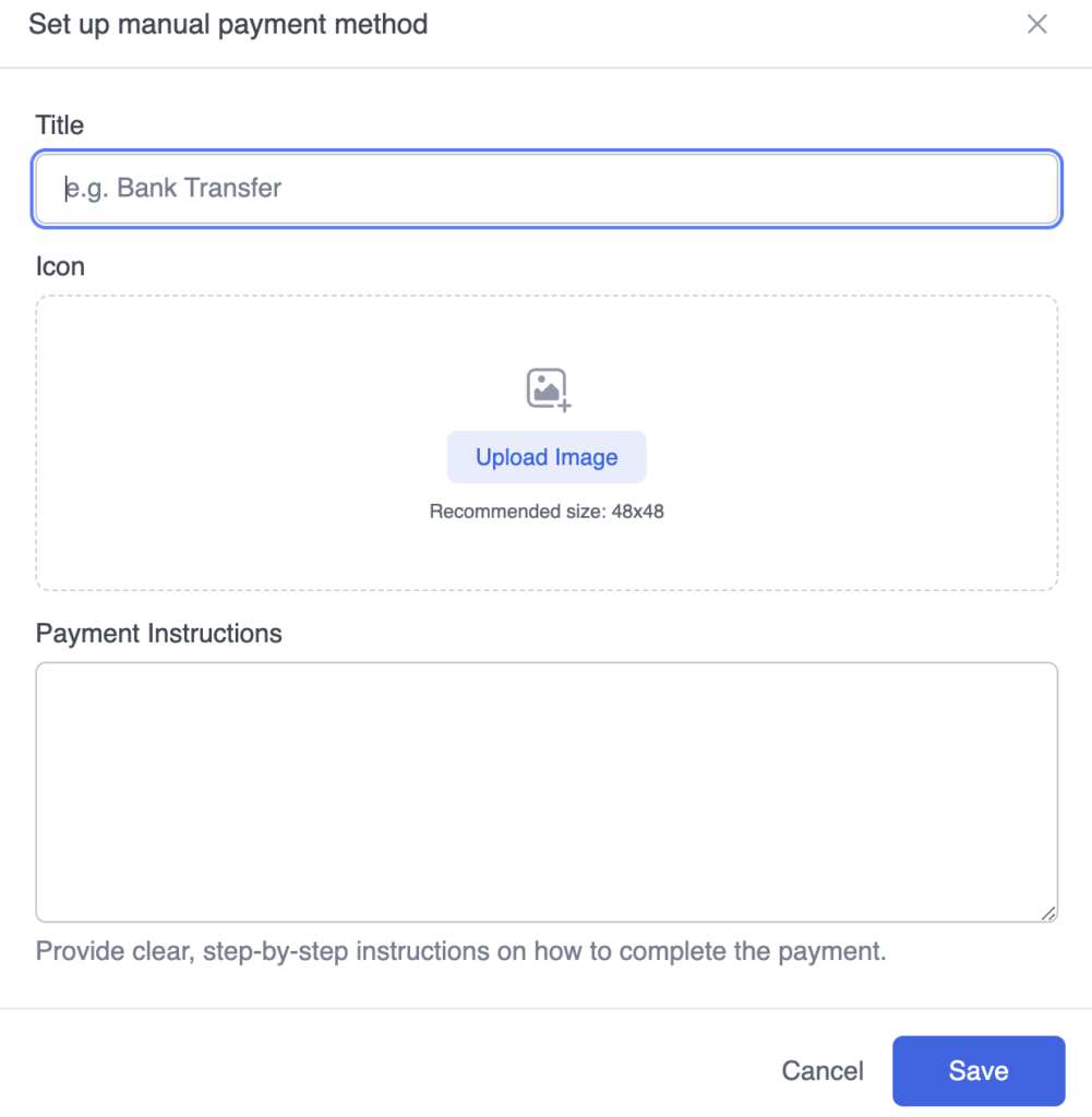 Documention | Manual Payment