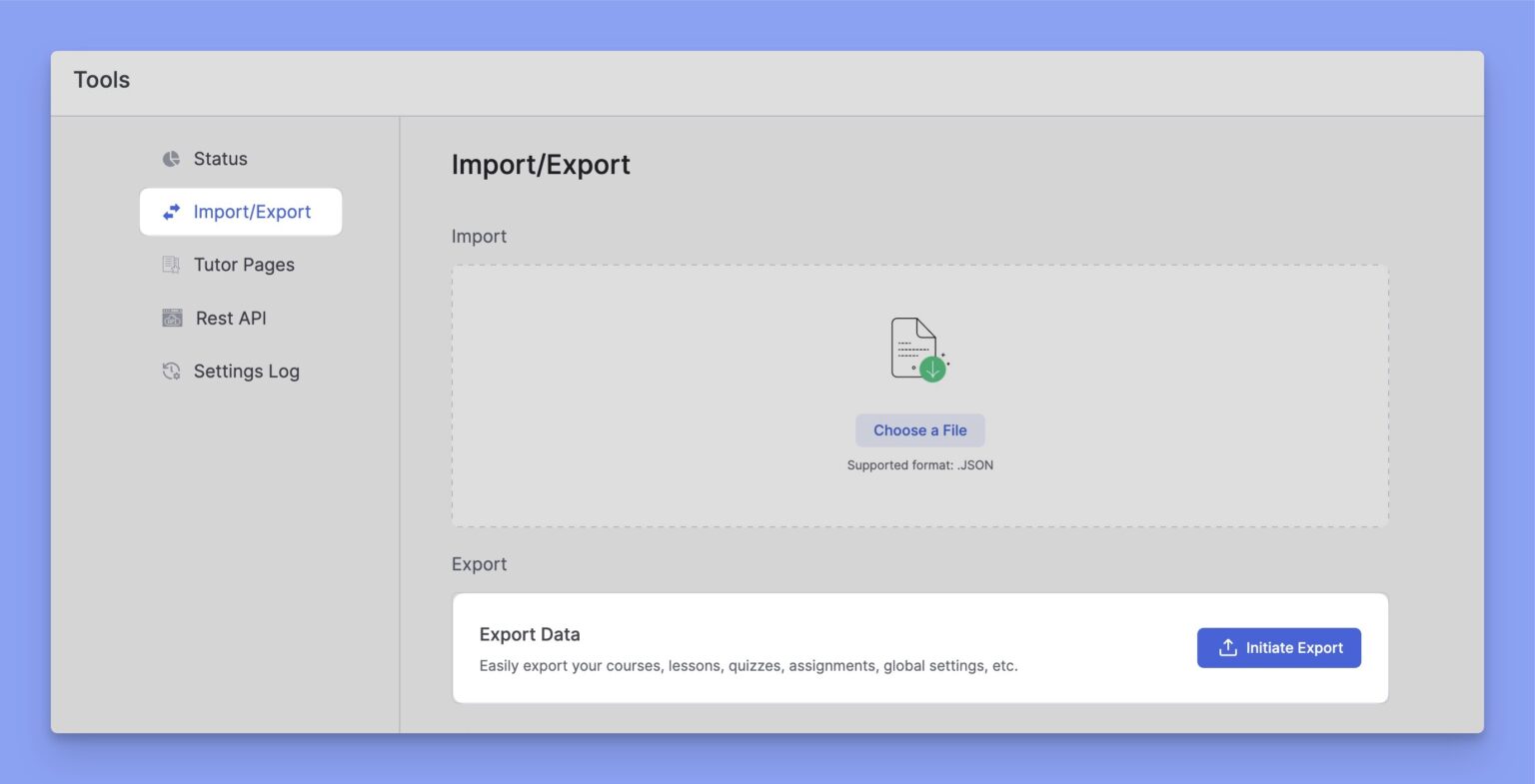 Documention | How to Import Export Tutor LMS Courses